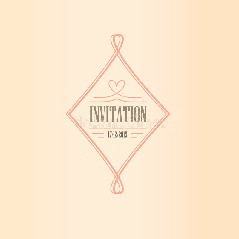 Invitation Label. Vector Illustration Decorative Design Stock Vector ...