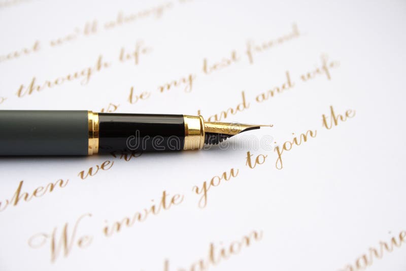 Invitation letter stock image. Image of ribbon, beautiful - 14296469