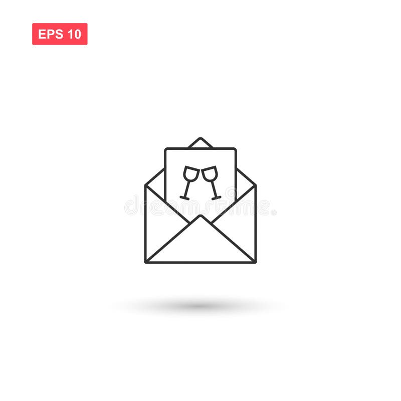 Invitation Letter Event Icon Vector Isolated Stock Vector ...