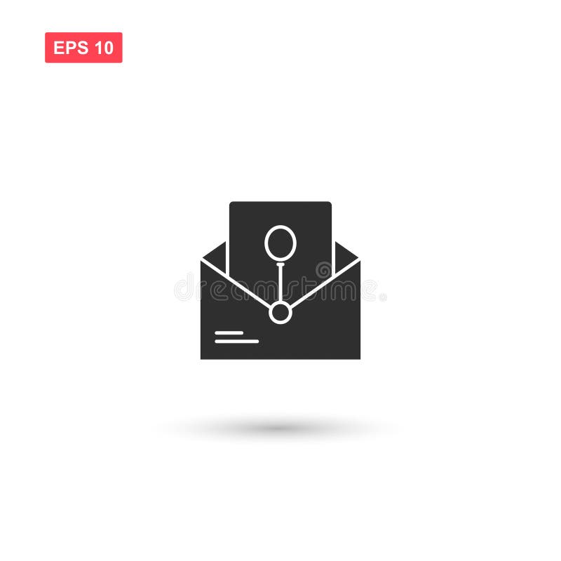 Invitation Letter Event Icon Vector Isolated 3 Stock Vector ...