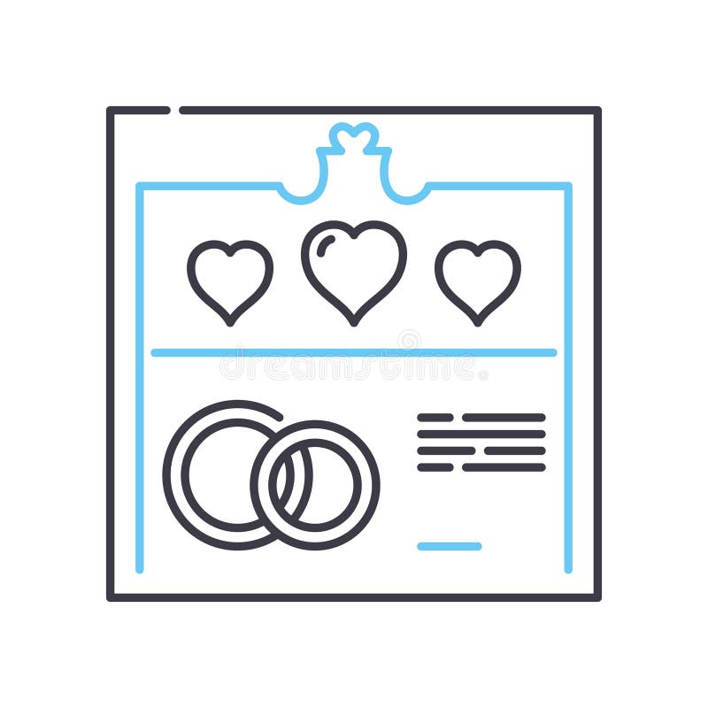 Invitation Line Icon, Outline Symbol, Vector Illustration, Concept Sign ...