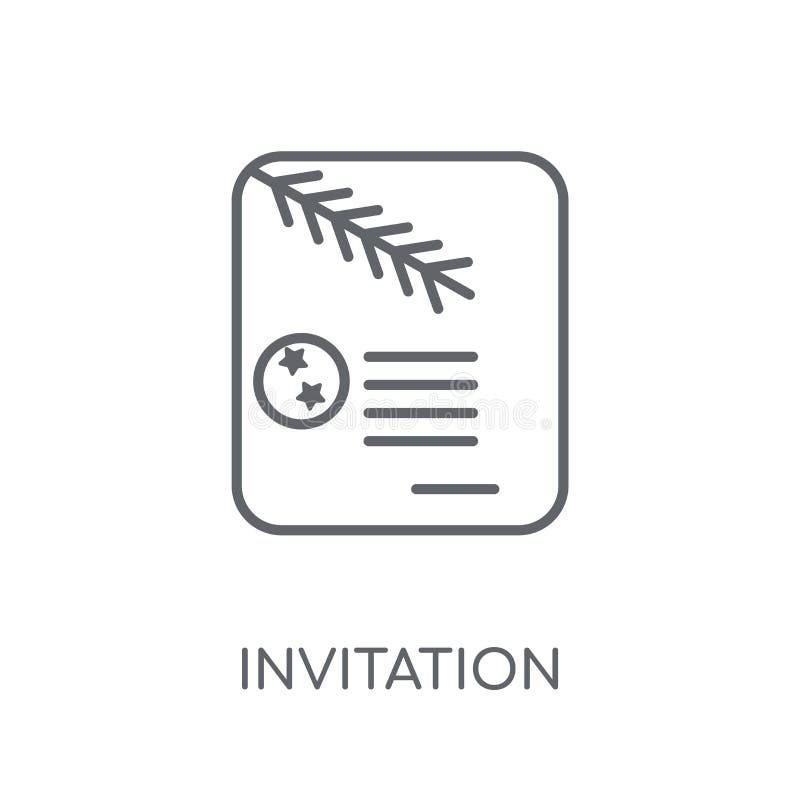Invitation Linear Icon. Modern Outline Invitation Logo Concept O Stock ...