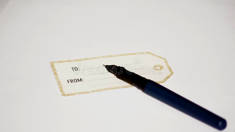 Invitation and Pen Isolated on White Paper Stock Photo - Image of hand ...