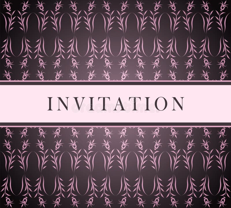 Invitation pink card stock vector. Illustration of invite - 21637514