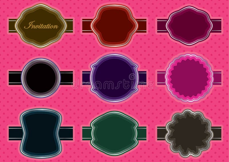 Invitation Shape Set_eps stock vector. Illustration of classical - 25226647