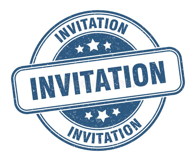 Invitation Stamp. Invitation Label. Round Grunge Sign Stock Vector ...