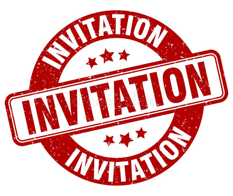 Invitation Stamp. Invitation Label. Round Grunge Sign Stock Vector ...