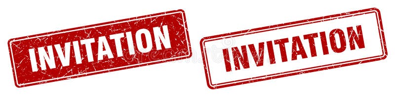 Invitation Stamp Set. Invitation Square Grunge Sign Stock Vector ...