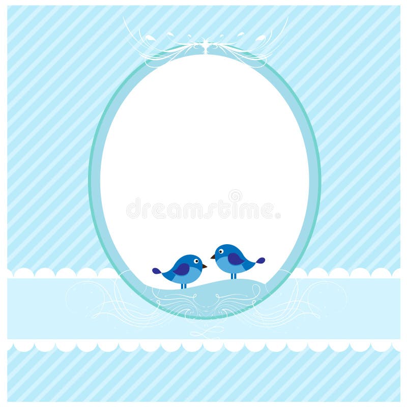 Invitation Template with Bird Vector Stock Vector - Illustration of ...