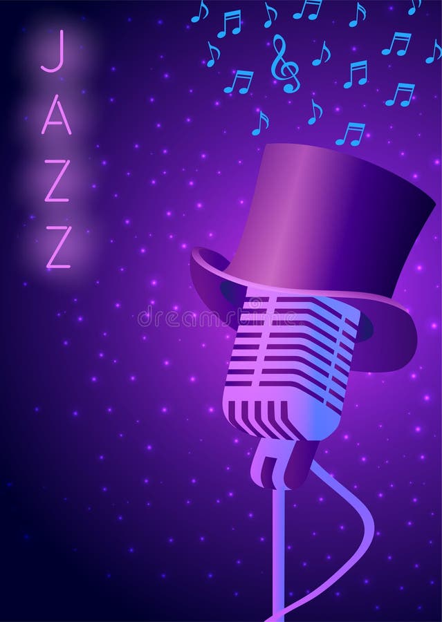 Invitation Template for Live Jazz Music Event Stock Vector ...