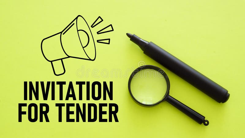 Invitation for Tender is Shown Using the Text Stock Photo - Image of ...