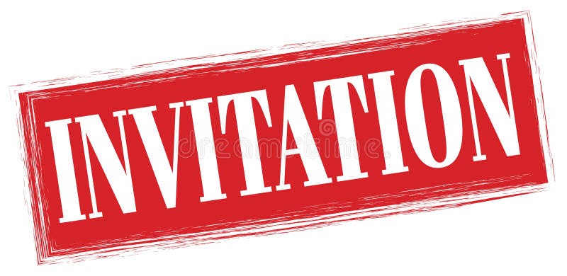 INVITATION Text Written on Red Stamp Sign Stock Illustration ...