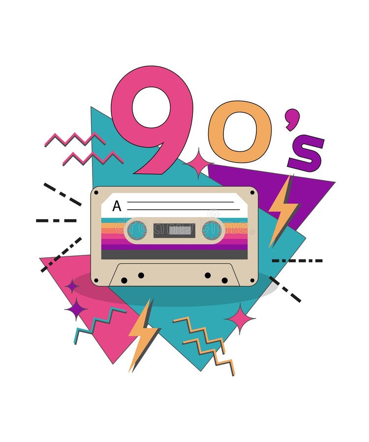 Invitation To the Disco of the 90s. a Poster with a Retro Audio ...