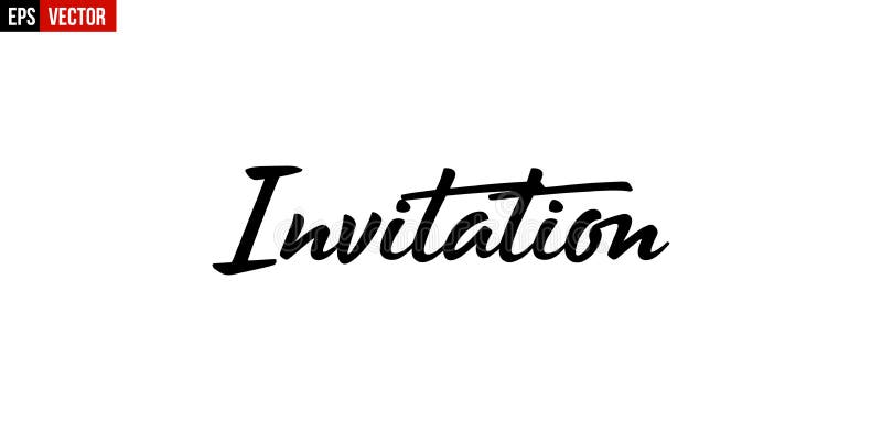 Invitation Typography stock vector. Illustration of lettering - 165358031