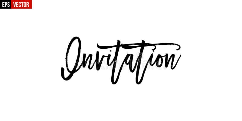 Invitation Typography stock vector. Illustration of invite - 165358051