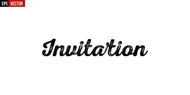 Invitation Typography stock vector. Illustration of calligraphy - 165358187