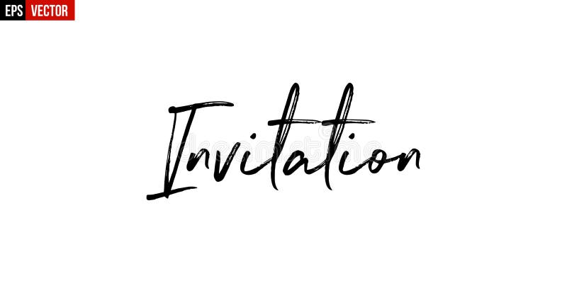 Invitation Typography stock vector. Illustration of font - 165358017