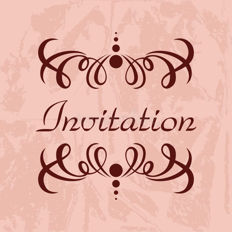 Invitation Vector Template stock vector. Illustration of frame - 62880925