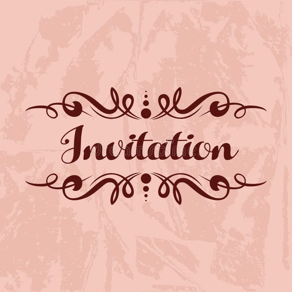 Invitation Vector Template stock illustration. Illustration of ...