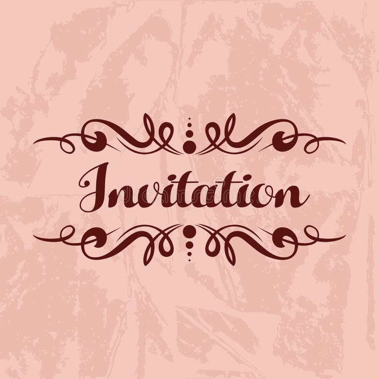 Invitation Vector Template stock illustration. Illustration of ...