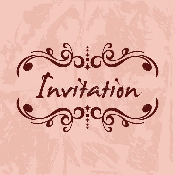 Invitation Vector Template stock illustration. Illustration of artwork ...