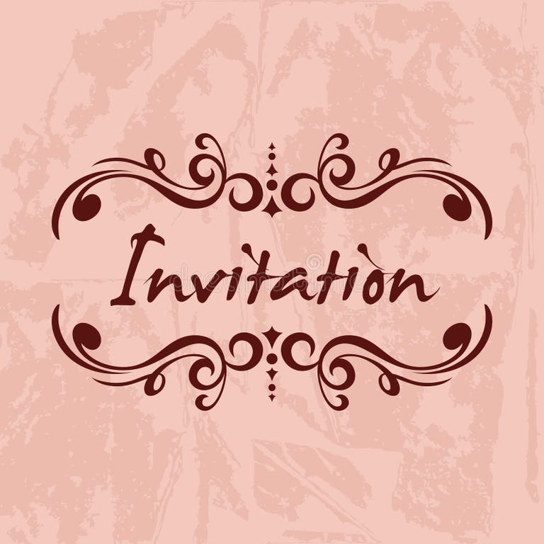 Invitation Vector Template stock illustration. Illustration of artwork ...