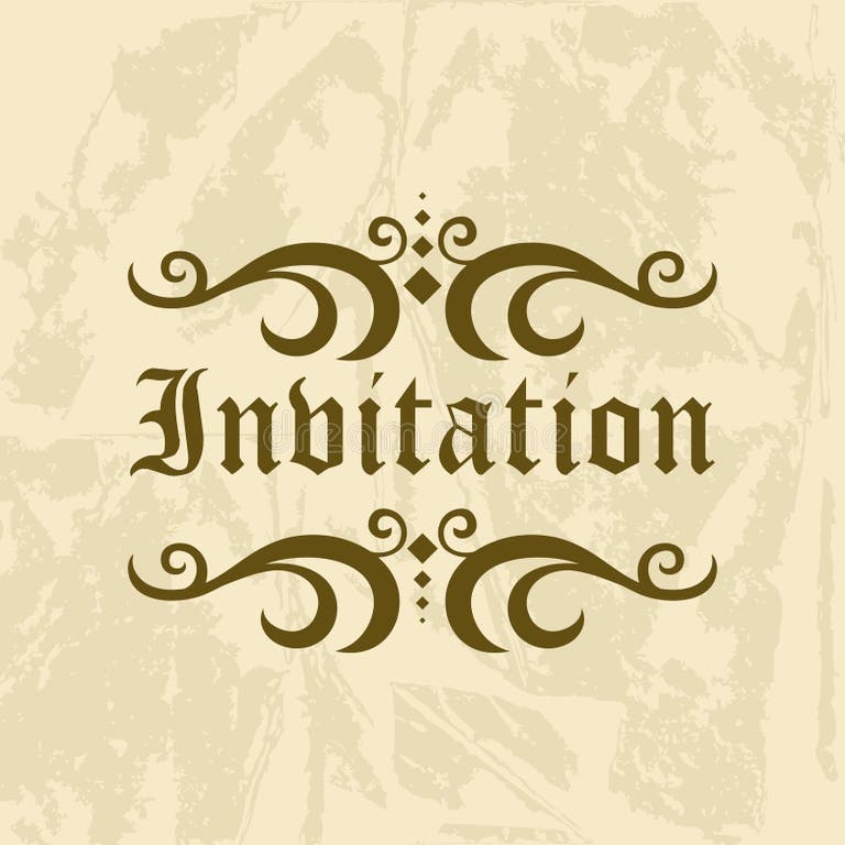 Invitation Vector Template stock illustration. Illustration of ...