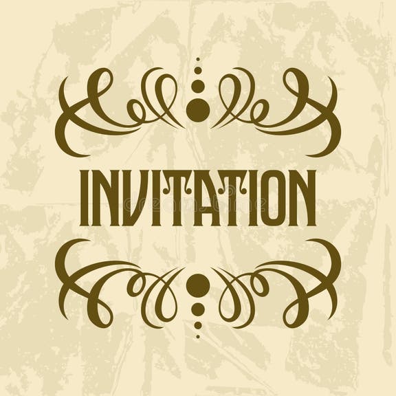 Invitation Vector Template stock vector. Illustration of abstract ...