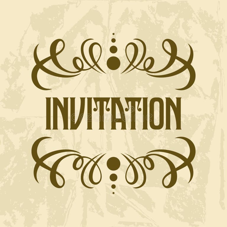 Invitation Vector Template stock vector. Illustration of abstract ...