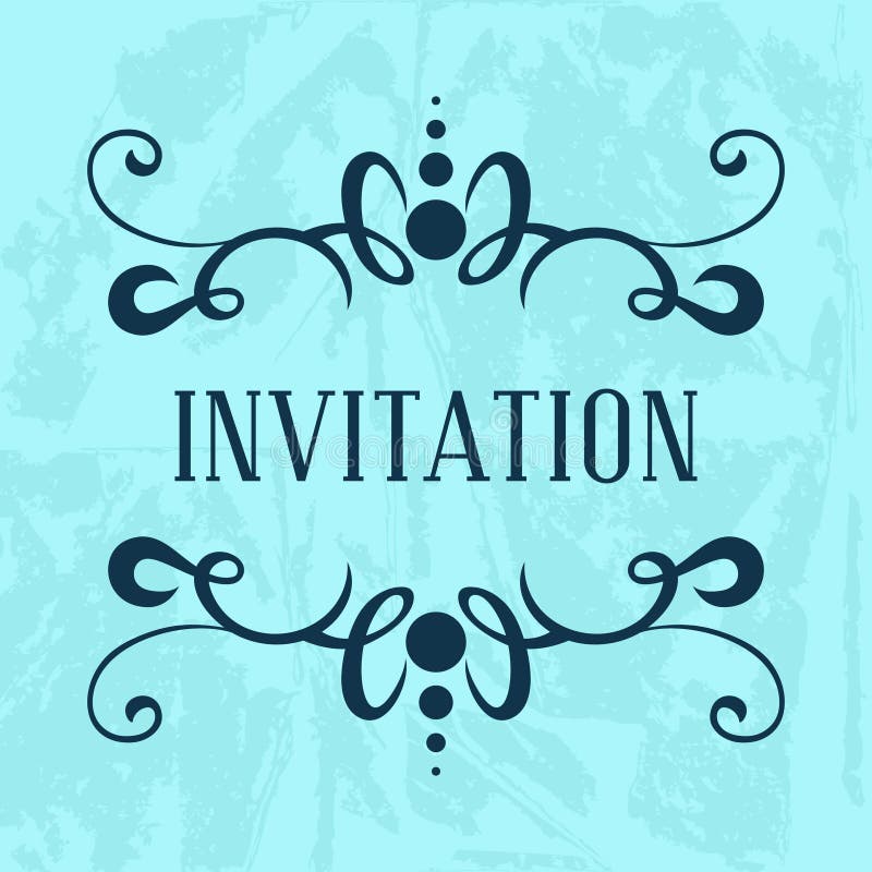 Invitation Vector Template stock vector. Illustration of invitation ...
