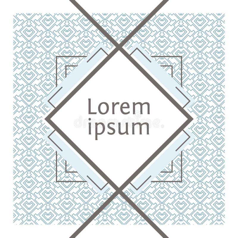 Postcard, Invitation Editable Template with Frame and Seamless F Stock ...