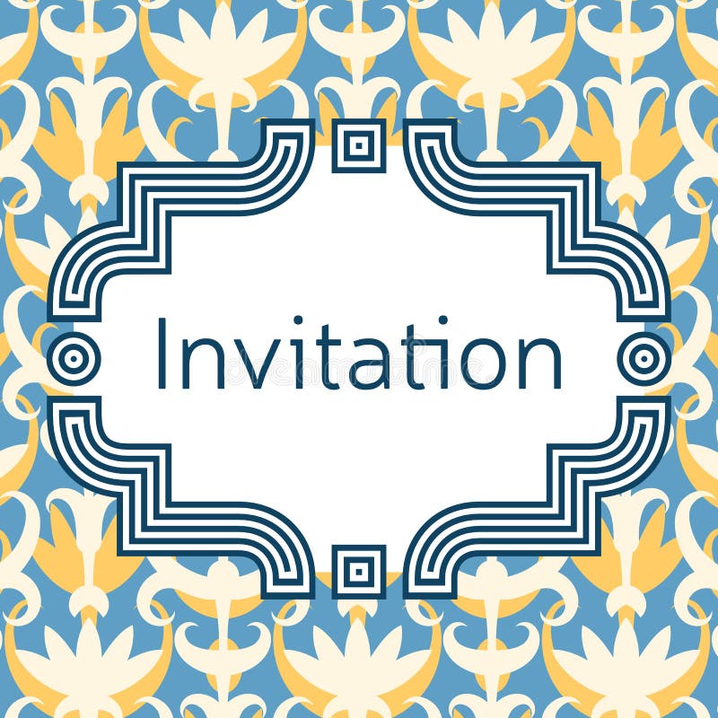 Invitation Card with Polka Hearts and Frame Stock Illustration ...