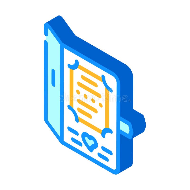 Invitation on Wedding Isometric Icon Vector Illustration Stock Vector ...