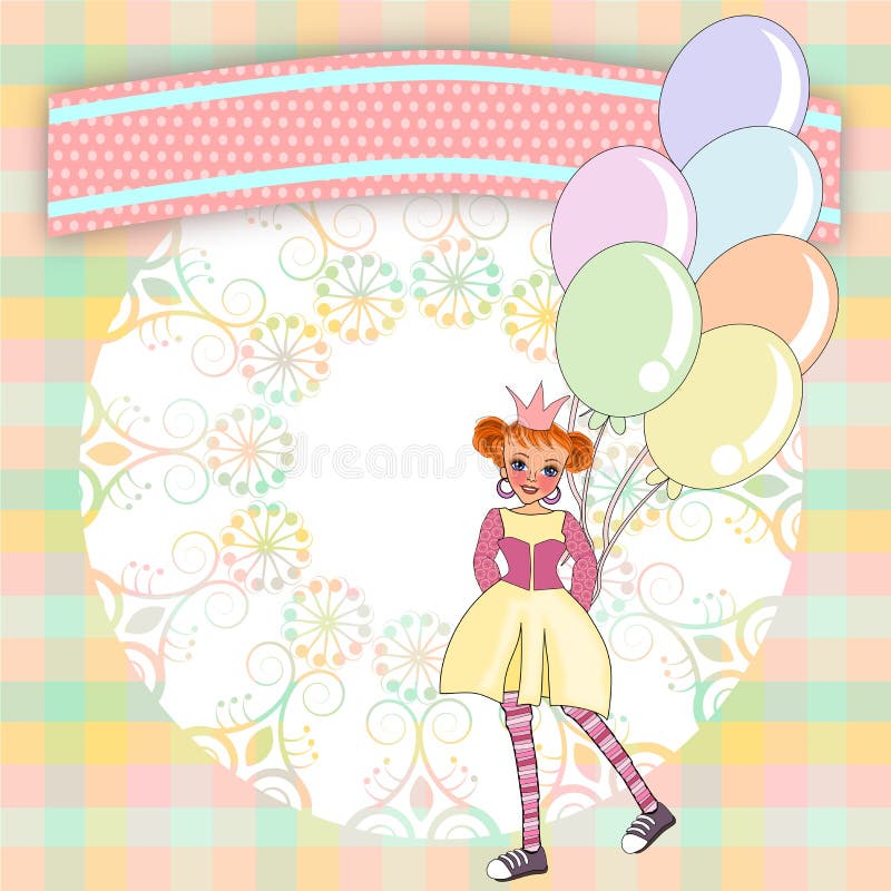 Invitations Template Princess Stock Illustration - Illustration of ...