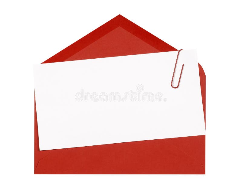 Invite or Invitation Card, Red Envelope Stock Photo - Image of note ...