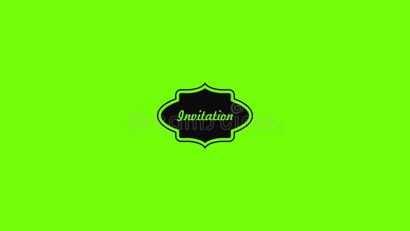 Invite Label Icon Animation Stock Video - Video of paper, chromakey ...