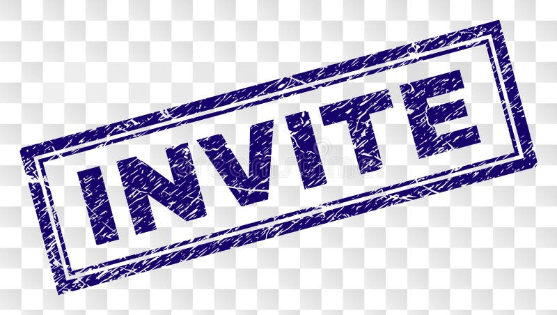 Grunge INVITE Rectangle Stamp Stock Vector - Illustration of unclean ...