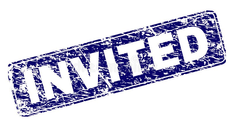 Invited Stamp Vector Texture. Rubber Cliche Imprint Stock Vector ...