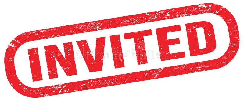 INVITED, Text Written on Red Stamp Sign Stock Illustration ...