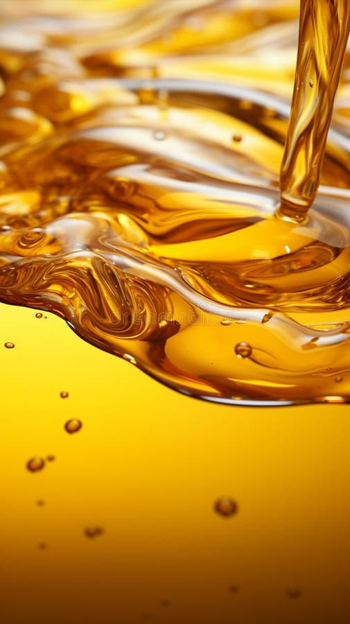 An Inviting Background of Smooth, Golden Vegetable Oil, Ready for ...