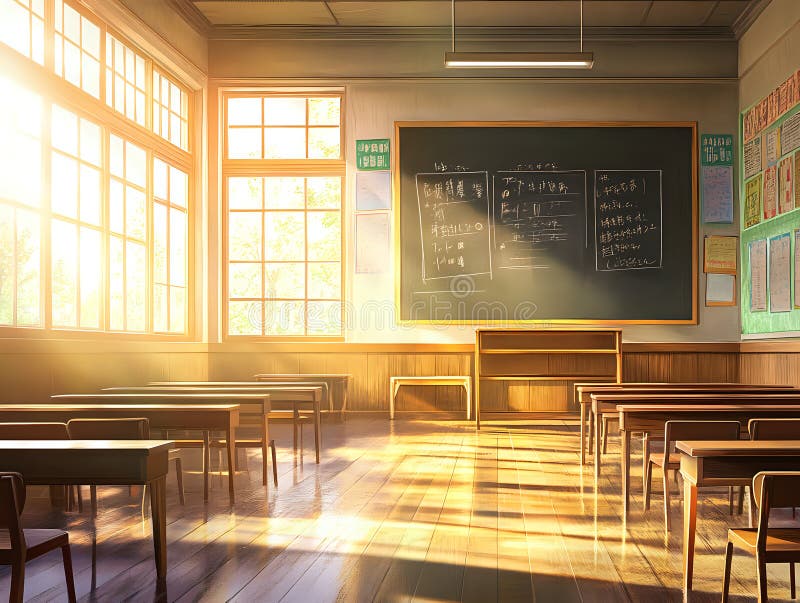 Inviting Classroom Background with Sunlight and Vibrant Educational ...