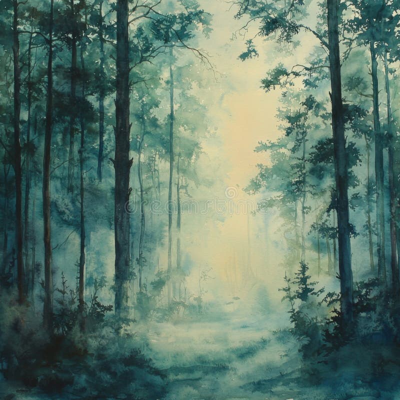 Inviting Forest Scene Featuring a Winding Path Leading through Lush ...