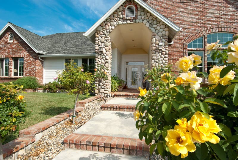 Inviting Home stock image. Image of detail, blue, front - 18520635