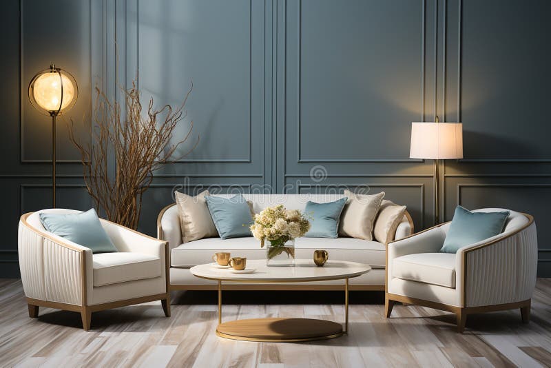 Inviting Living Room - a Haven of Comfort and Style Stock Photo - Image ...