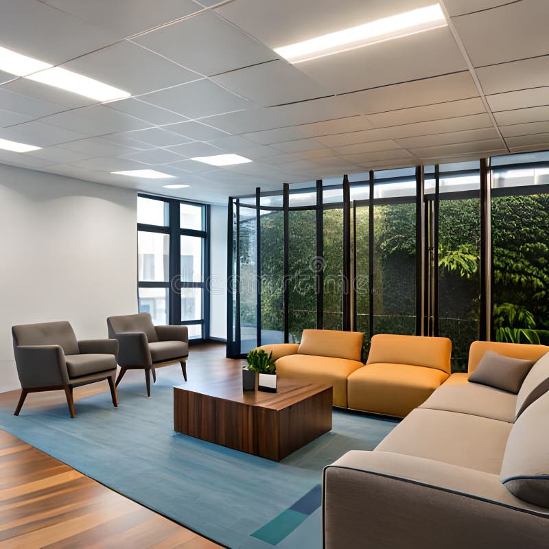 An Inviting Lounge Area in a Tech Startup S Office, Complete with Stock ...