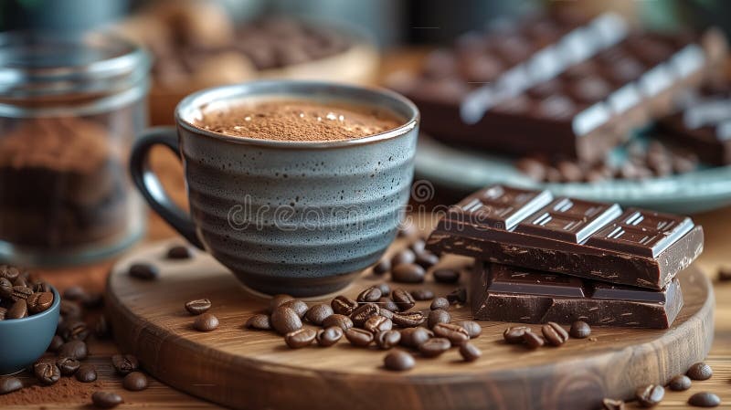 Decadent Aromas: Coffee Enriched with Chocolate 02 Stock Illustration ...