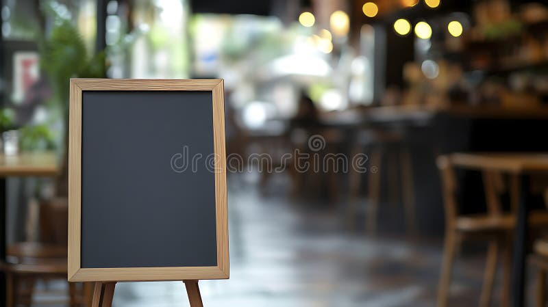 Inviting Sign Stand Featuring Handwritten Menu at Local Coffee Shop ...
