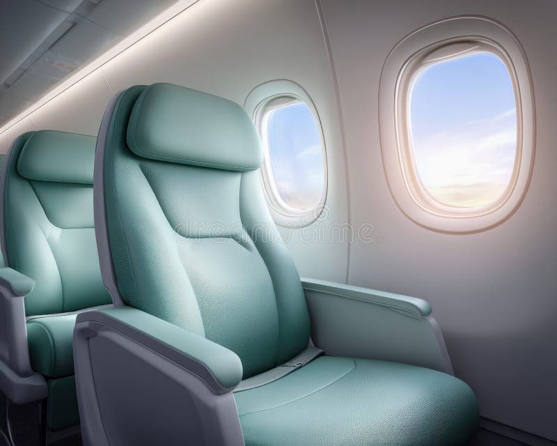 An Inviting View of an Airplane S Interior with Comfortable Seats ...