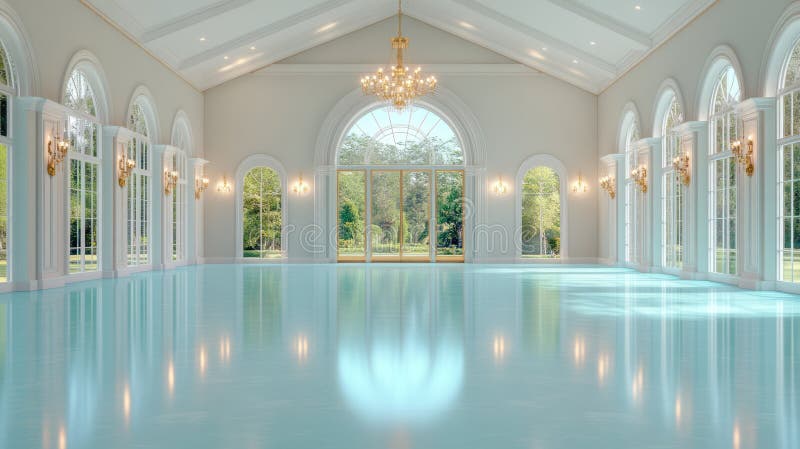 Inviting View: a Classic Interior with Open Door Stock Illustration ...