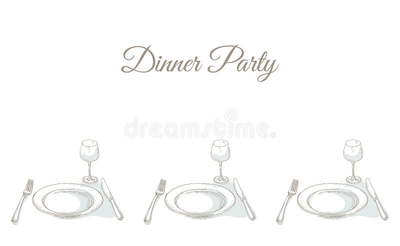 Invito a una cena illustrazione vettoriale. Illustrazione di cuoco ...